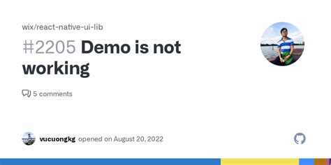 Demo Is Not Working Issue 2205 Wix React Native Ui Lib GitHub