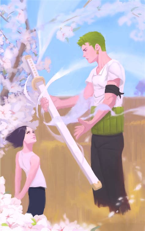 Roronoa Zoro And Kuina One Piece Drawn By Arczephyer Danbooru