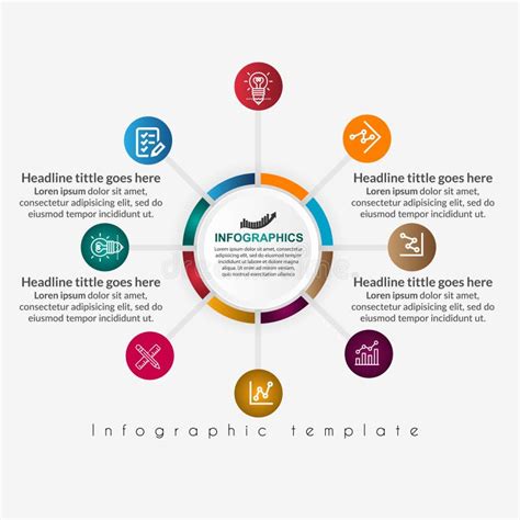 Business Infographic Template Design Realistic Circle Diagram Infographic Modern Business
