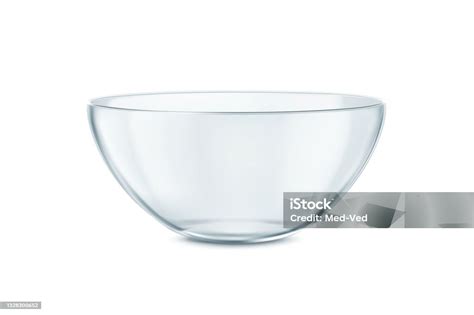 흰색 배경에 고립 된 유리 그릇 빈 투명 컵의 보기를 닫습니다 유리 판 3d 렌더링 모델 믹싱 볼 광택 접시 측면 보기 보울에 대한 스톡 사진 및 기타 이미지 Istock