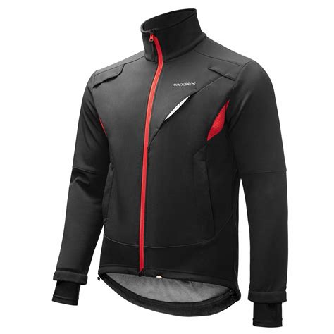 Rockbros Winter Cycling Jacket Windproof Thermal Fleece For Biking