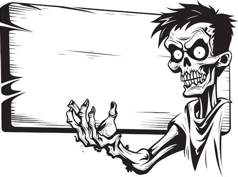 Gruesome Guidance Logo Design With Zombie Hand Holding Signboard Morbid