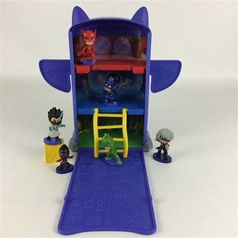 Pj Masks Fold N Go Headquarters Playset Totem Owlette Gekko Catboy