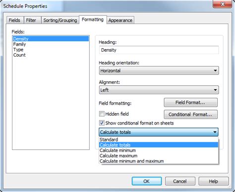 Solved Totals Schedule Autodesk Community