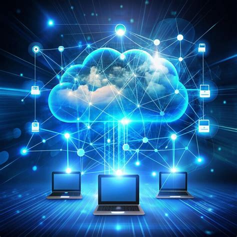 Cloud Computing Futuristic Display Technology Connectivity Concept Premium Ai Generated Image
