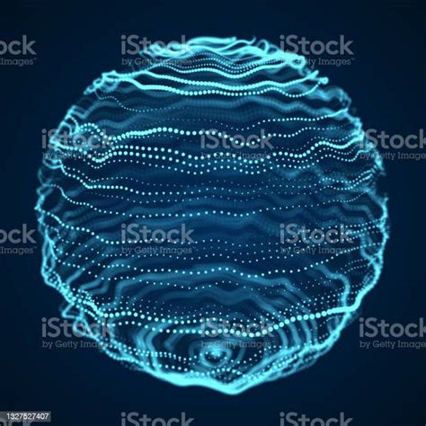 빛나는 입자의 구체와 폭발 효과 빅 데이터 시각화 포인트로 구성된 현대 공상 과학 요소 기술 일러스트레이션 3d 렌더링 3차원 형태에 대한 스톡 사진 및 기타 이미지