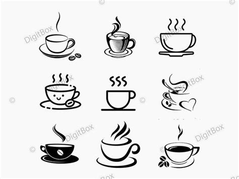 دانلود مجموعه آیکون نوشیدنی های گرم دیجیت باکس Digitbox