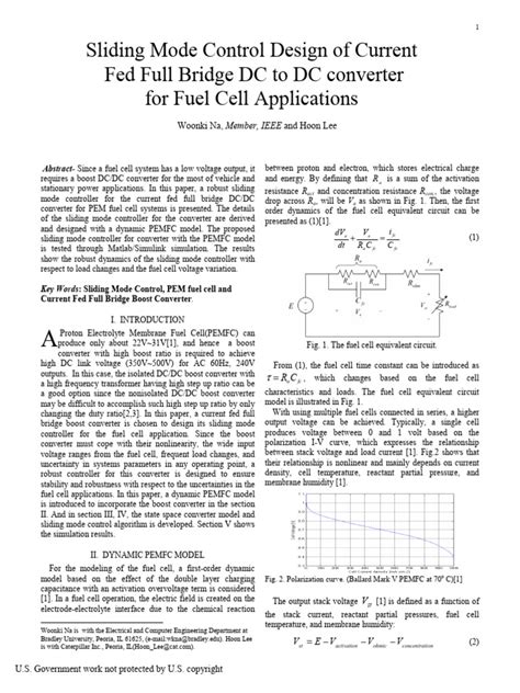 Sliding Mode Control Design Of Current Fed Full Bridge Dc To Dc Converter For Fuel Cell