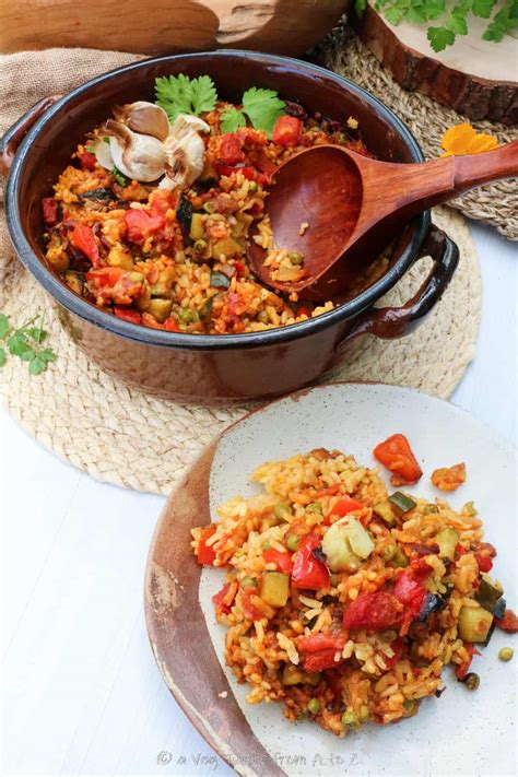 Vegan Spanish Baked Rice • A Veg Taste From A To Z