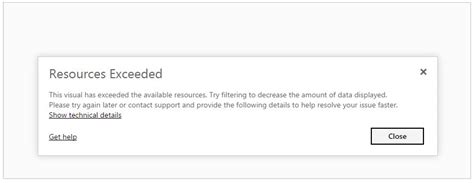 Visual Has Exceeded The Available Resources Error Microsoft Power Bi