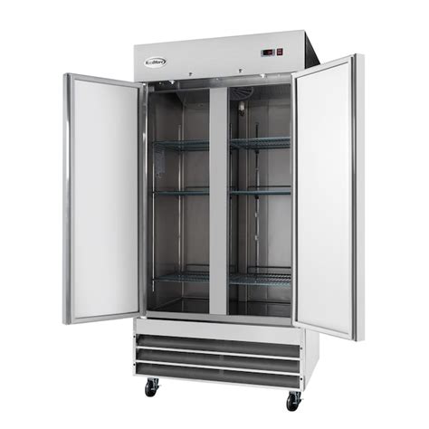 Koolmore 35 Cu Ft Commercial Refrigerator 2 Stainless Steel Door Reach