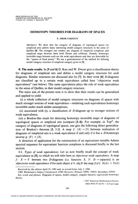 Pdf Homotopy Theories For Diagrams Of Spaces