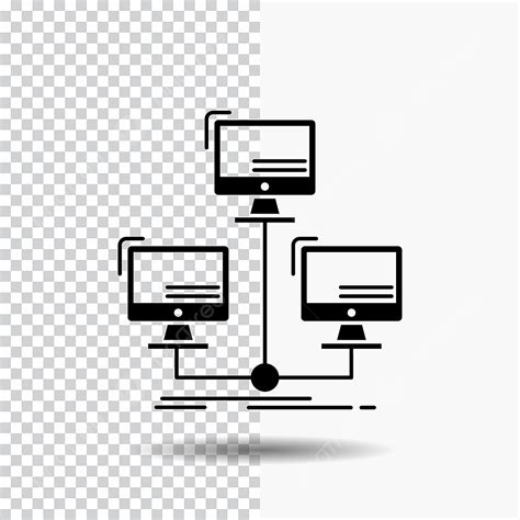 Database Distributed Connection Network Computer Glyph Icon 3d