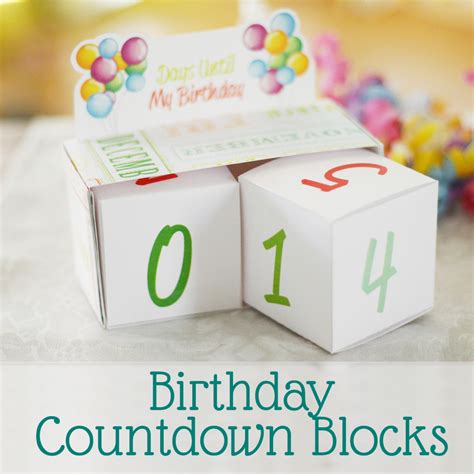 Birthday Countdown Pretty Paper