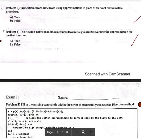 Solved Problem 3 Truncation Errors Arise From Using
