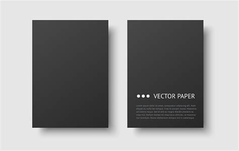 흰색 배경에 격리된 부드러운 그림자가 있는 A4 형식의 사실적인 빈 용지 템플릿 0명에 대한 스톡 벡터 아트 및 기타 이미지 0명 3차원 형태 A4 용지 Istock