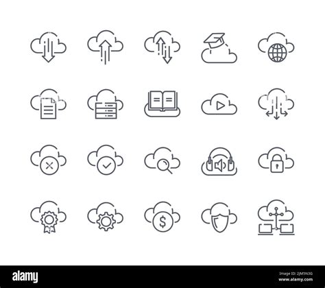 Cloud Computing Icons Set Stock Vector Image And Art Alamy