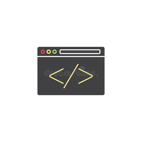 Custom Coding Symbol Programming Stock Vector Illustration Of