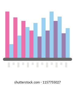 Bar Graph Relative Frequency Depicting Histogram Stock Vector Royalty Free