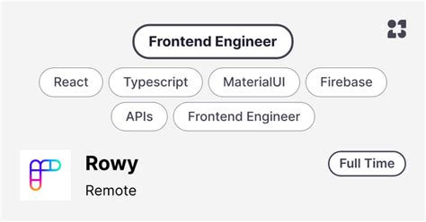 Frontend Engineer Remote Rremotejs