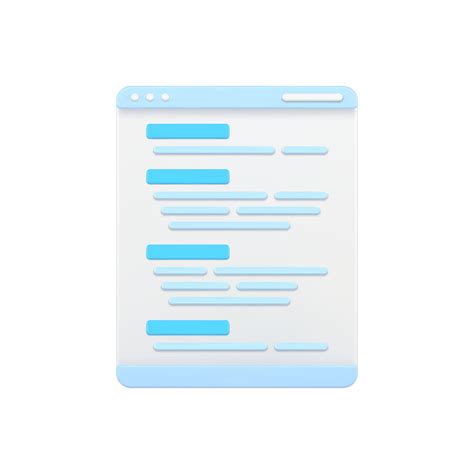 Web Page With Program Code D Icon Software Coding And Development Vector Art At Vecteezy