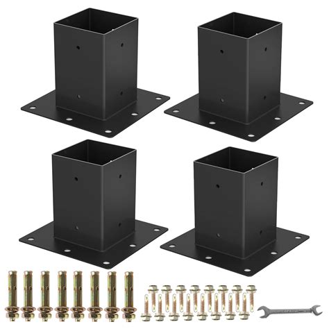 4 X 4 Post Base 4pcs Inner Size 3 6 X3 6 Deck Post Base Heavy Duty