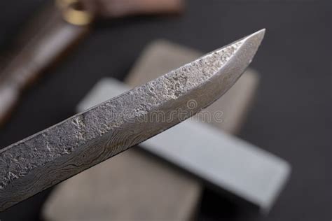 Background With A Pattern Of Damascus Steel Macro Shot Of Damascus