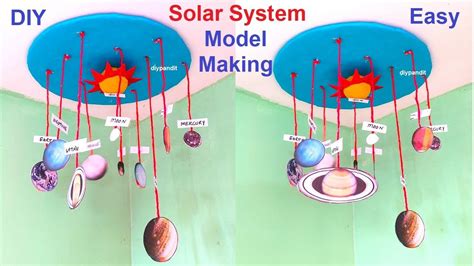 Solar System Model Making Using Cardboard Diy Science Project Easy And Simple DIY Pandit