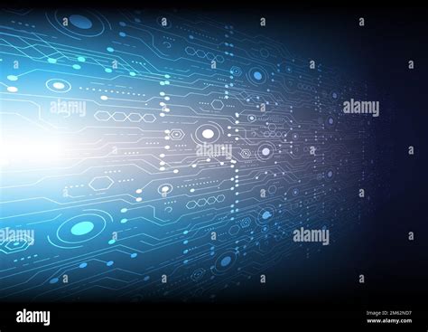 Perspective Technology Background With Hi Tech Digital Data Connection Stock Vector Stock