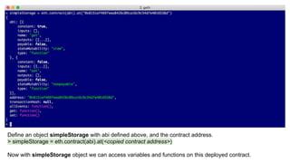 Use Geth To Access A Deployed Contract PPT