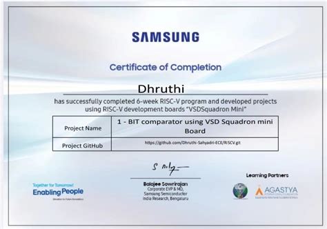 Riscv Vlsi Hardwaredesign Samsungsemiconductor Vsdsquadron