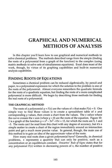 SOLUTION How To Use Excel In Chemistry Calculations Graphical And Numerical Methods Of Analysis