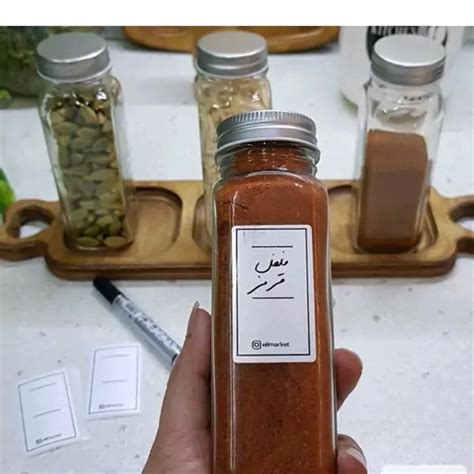 خرید و قیمت برچسب ضد آب شیشه ادویه مک کارتی مستطیلی،گرد از غرفه اِل سی