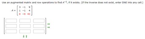 Solved Use An Augmented Matrix And Row Operations To Find