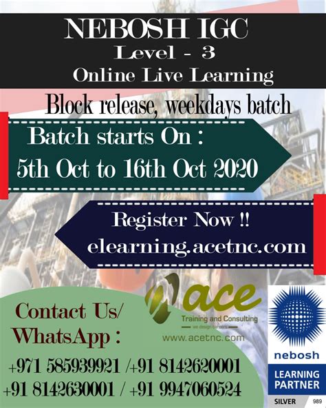 Nebosh Igc Level 3 Open Book Exam Online E Learning Training Course Hyderabad ☎ 918142620001