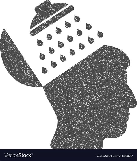 Propaganda Brain Shower Grainy Texture Icon Vector Image
