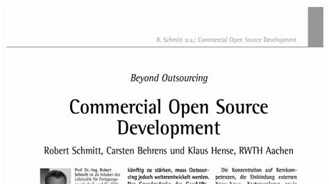 commercial open source development industry 4 0 science