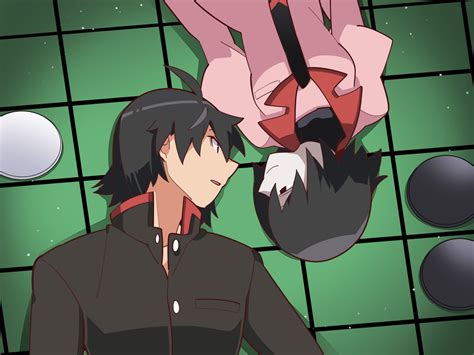 Araragi Koyomi And Oshino Ougi Monogatari Drawn By Hammersunset