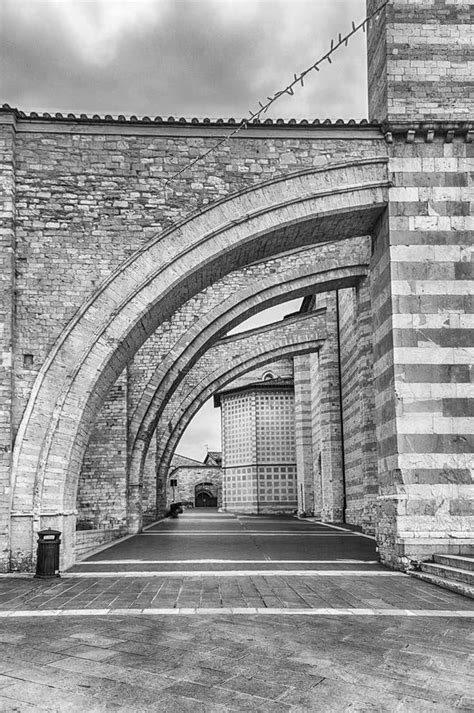 Arches Of The Basilica Of Saint Clare Assisi Italy Stock Image