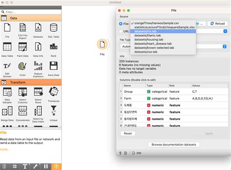 오렌지3를 이용한 데이터 시각화 네이버 블로그
