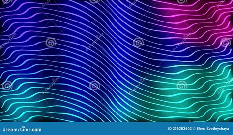 Wavy Bright Neon Abstract Gradient Lines Tech Futuristic Motion