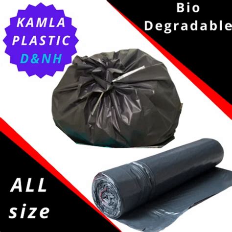 Without Handle Printed Black Biodegradable Garbage Bag 24x32 Inch At