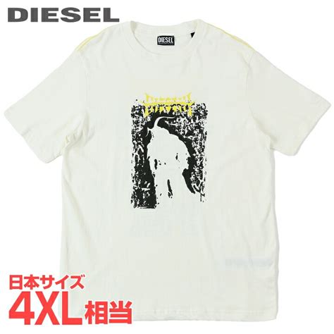 【楽天市場】 Diesel ディーゼル メンズ クラック加工プリント ワンポイント刺繍ロゴ 半袖tシャツ カットソー【t Just C10】【サイズ3xl】【1サイズ程大きめのサイズ感