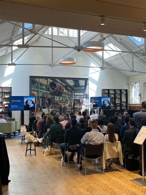 Jed Asher On Linkedin Mark Shaw Delivering A Presentation To Crayon Event Attendees Around