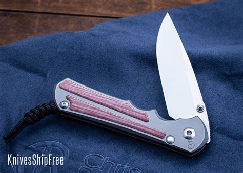 Chris Reeve Knives Large Inkosi Glass Blasted Titanium Red Linen
