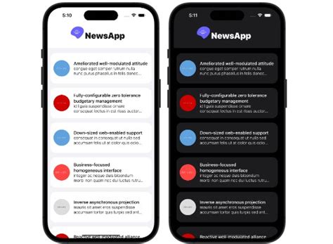 a swiftui app that connects to a mock news api