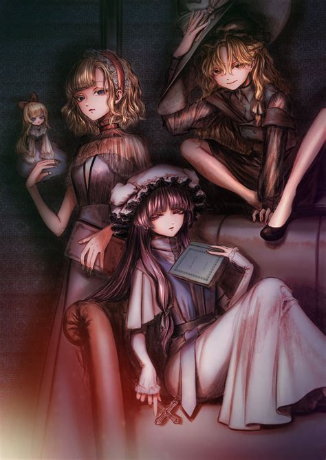 Muha Kakka Alice Margatroid Kirisame Marisa Patchouli Knowledge Shanghai Doll Touhou