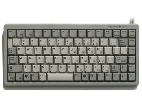 CHERRY Mini Keyboard Grey PS 2 USA KBC 4100G USA The Keyboard Company