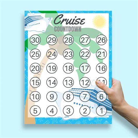 Cruise Countdown Calendar Free Printable Pdf