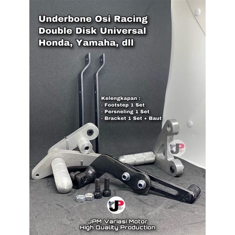 Jual Footstep Underbone Osi Racing Double Disk Universal Honda Cs 1 Sonic Jupiter Mx King Supra